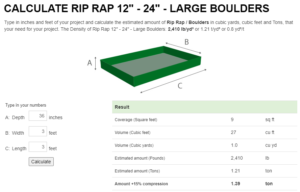 Riprap Density, Porosity, Volume, and Weight – RASHMS.COM