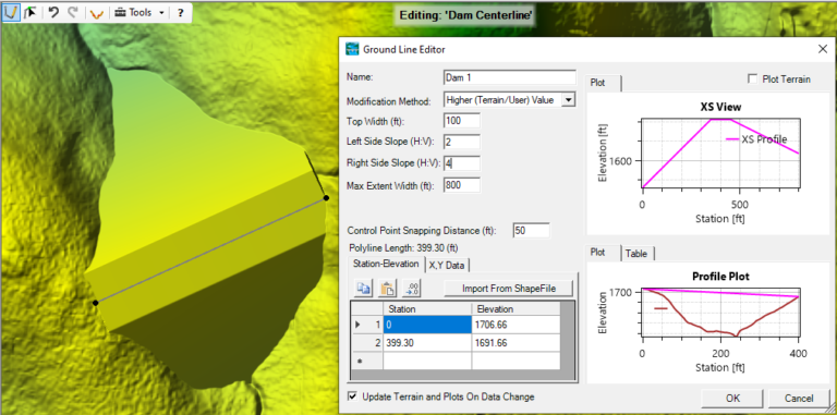 Terrain Modification in RAS Mapper of HEC-RAS 6.0 Beta line
