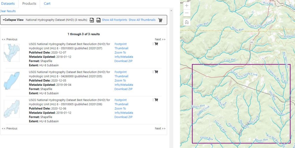 Download National Hydrography Dataset (NHD) from National Map Viewer by ...