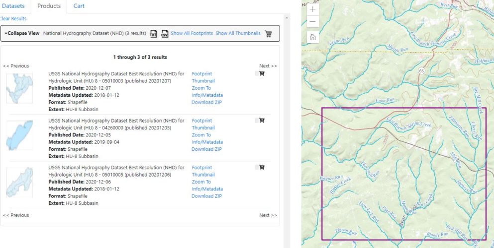 Download National Hydrography Dataset (NHD) from National Map Viewer by ...
