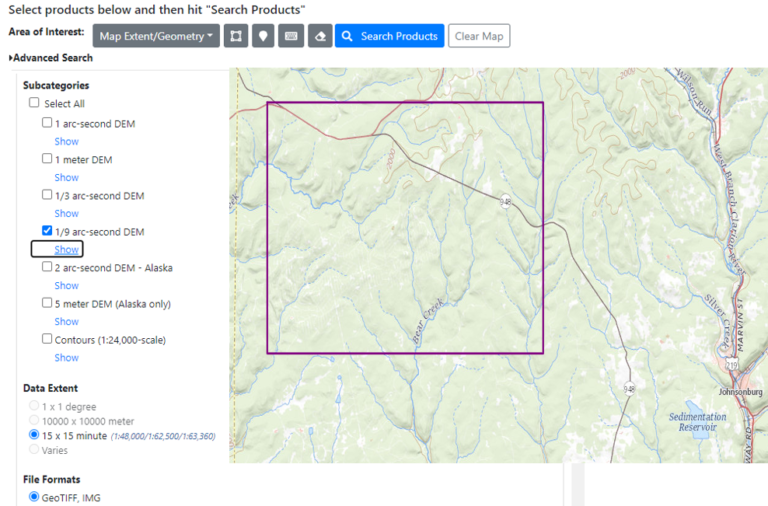 Download DEM from National Map Viewer by USGS – RASHMS.COM
