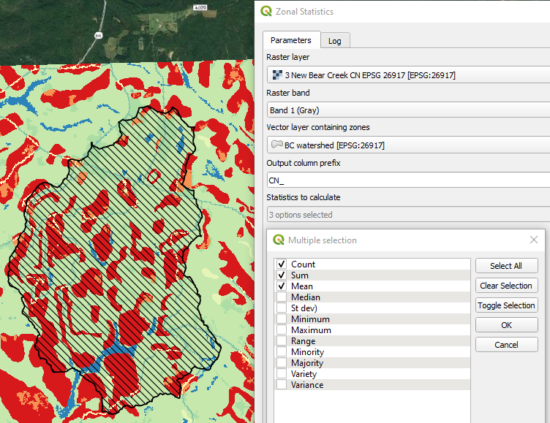 Calculate Area-Weighted Average Curve Number Using Land Cover Raster File and HSG Raster File in ...