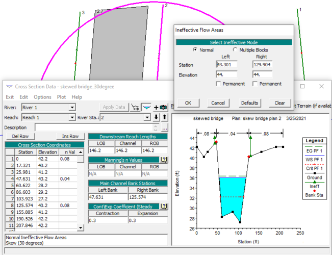 Modeling Skewed Bridge in HEC-RAS – RASHMS.COM