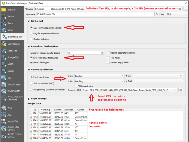 Import Points In Csv Format To Qgis To Create Point Shapefile And Join Attribute Table Rashmscom
