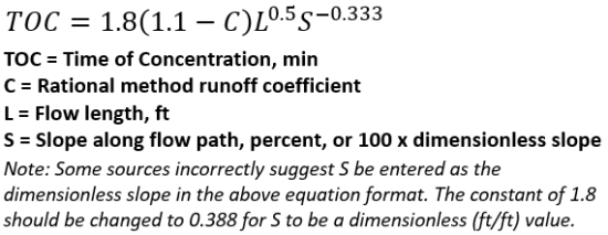 Time of Concentration (TOC) Estimation – RASHMS.COM
