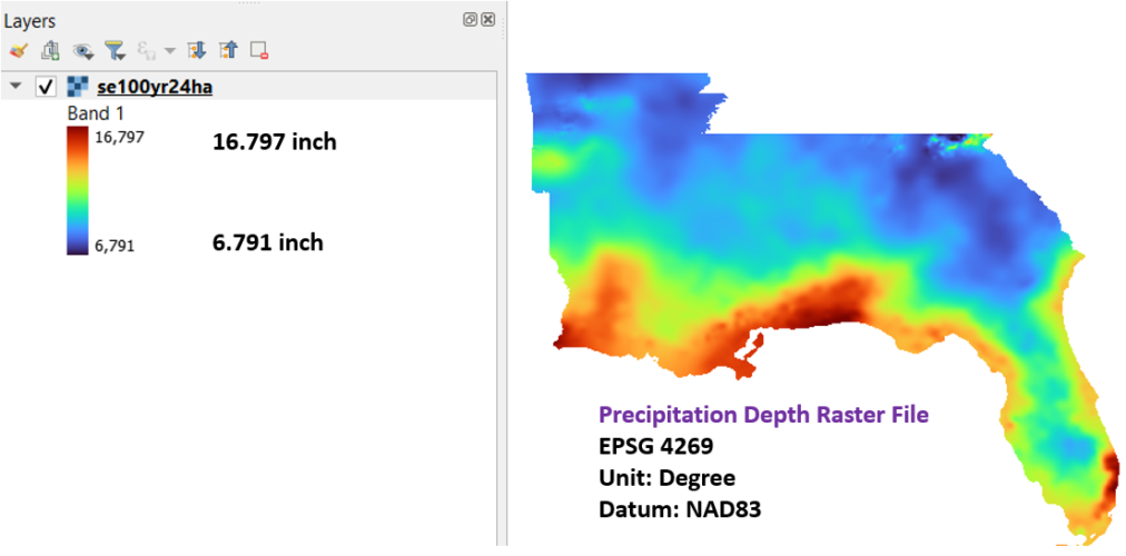 HEC-HMS Hypothetical Storm Using NOAA Atlas 14 Precipitation-Frequency Grid and Point Depth ...