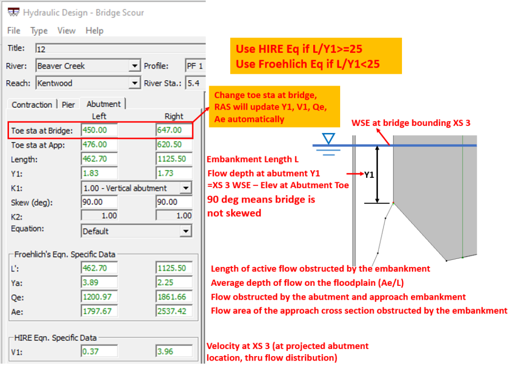 Bridge Scour Analysis By HEC-18 Equations – Local Abutment Scour (2 of ...