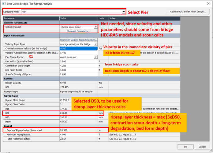 Bridge Pier and Abutment Scour Countermeasure Riprap Design by FHWA ...