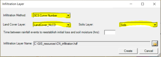 Create A Curve Number Raster File From Infiltration Layer In Ras Mapper Rashmscom