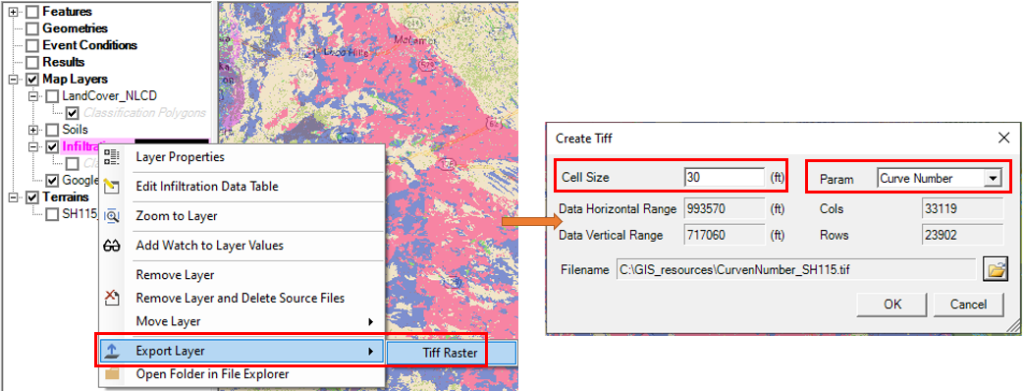 Create A Curve Number Raster File From Infiltration Layer In Ras Mapper Rashmscom