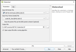 Watershed Delineation Using Whitebox Tools (WBT) Plugin in QGIS