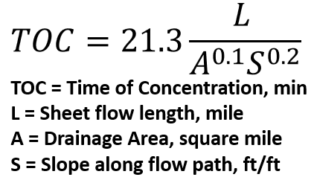 Time of Concentration (TOC) Estimation