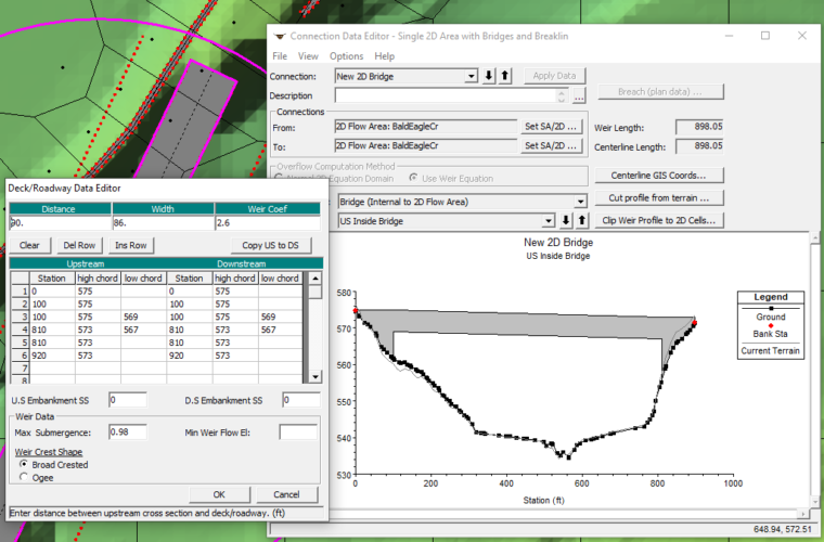 Model A Bridge in 2D Domains of HEC-RAS – RASHMS.COM