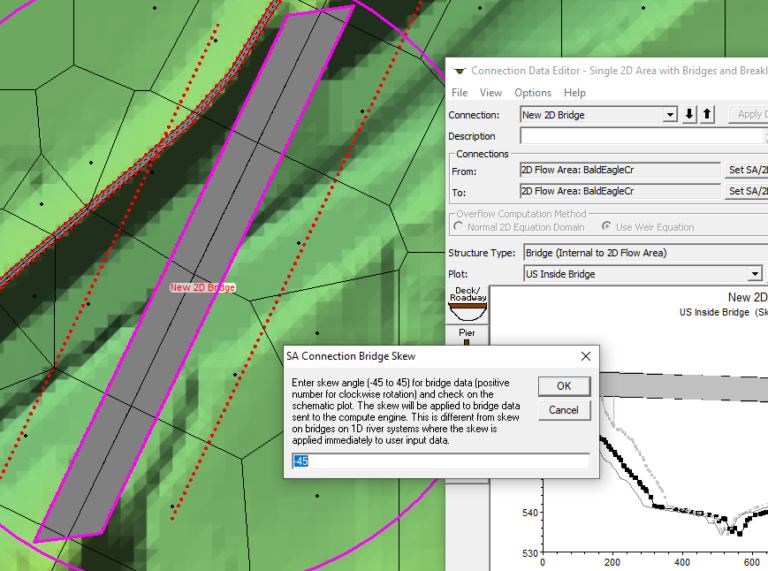 Model A Bridge in 2D Domains of HEC-RAS – RASHMS.COM